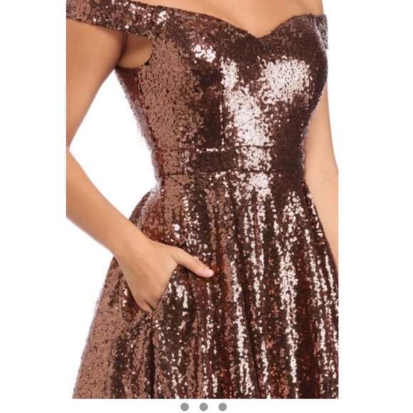 Windsor | Dresses | Windsor Copper Short Promhomecoming Formal Dress ...